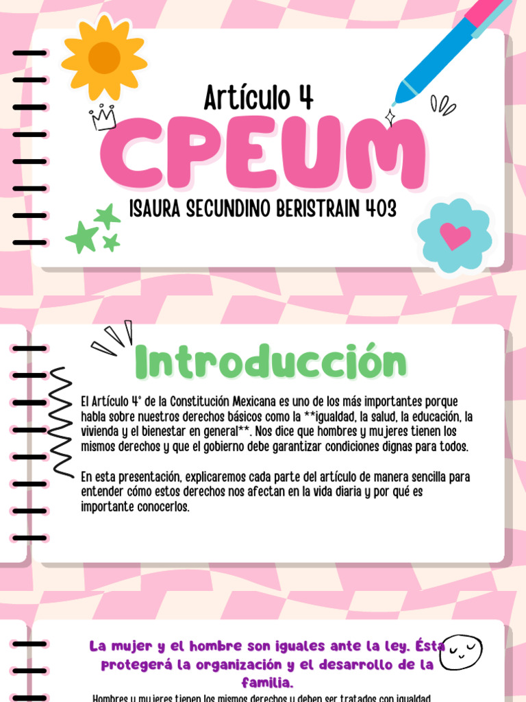 Articulo 4 CPEUM | PDF | Inclusión (Educación) | Barrio residencial