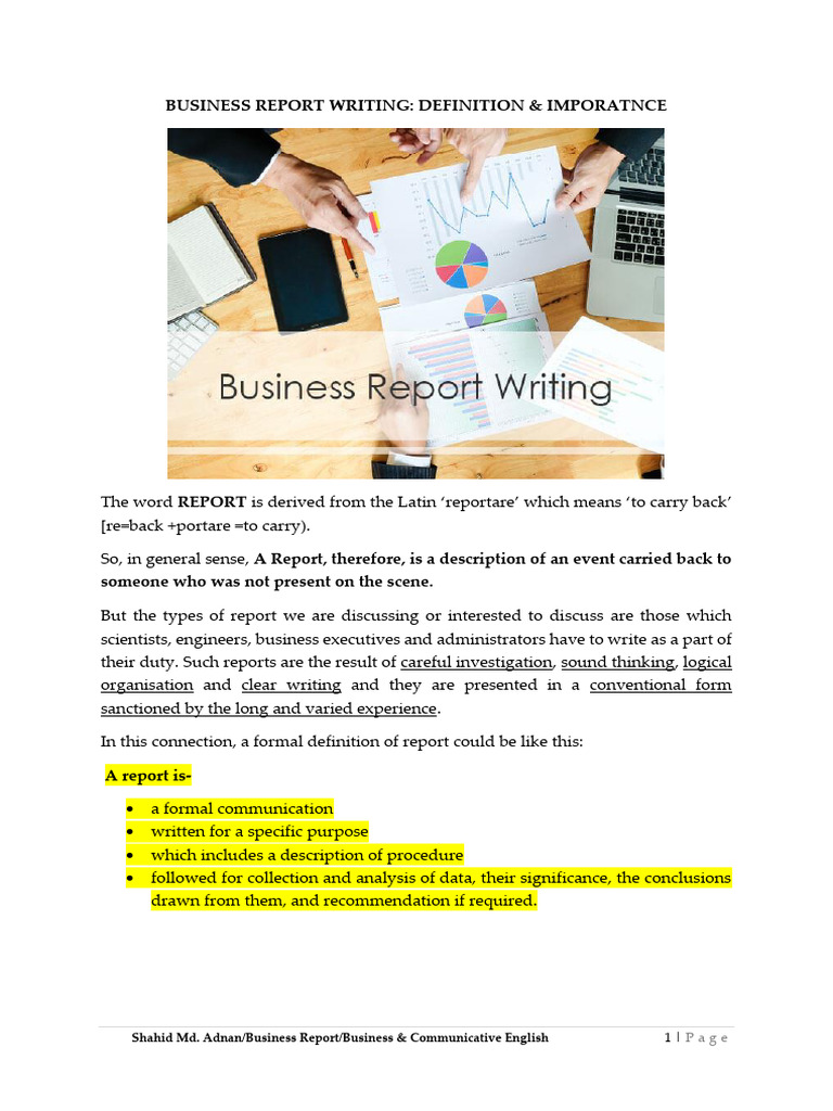 Reports - Definition and Importance - Types | PDF | Experiment ...