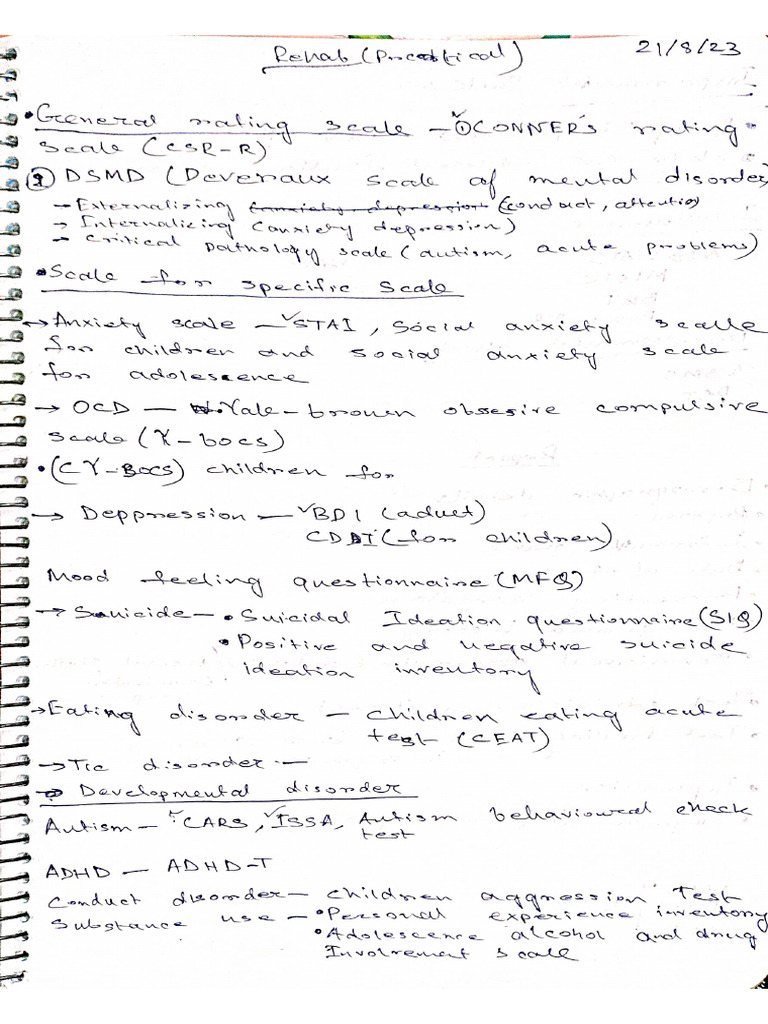 Rehab Class Notes | PDF