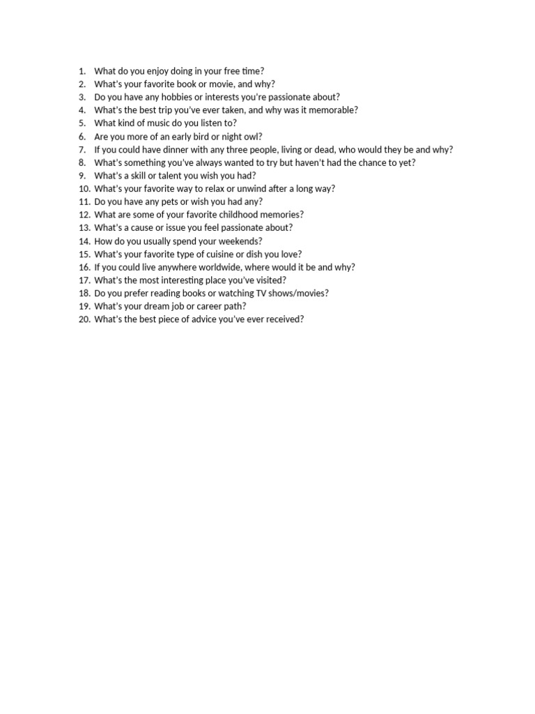 Engaging Questions for Personal Reflection | PDF