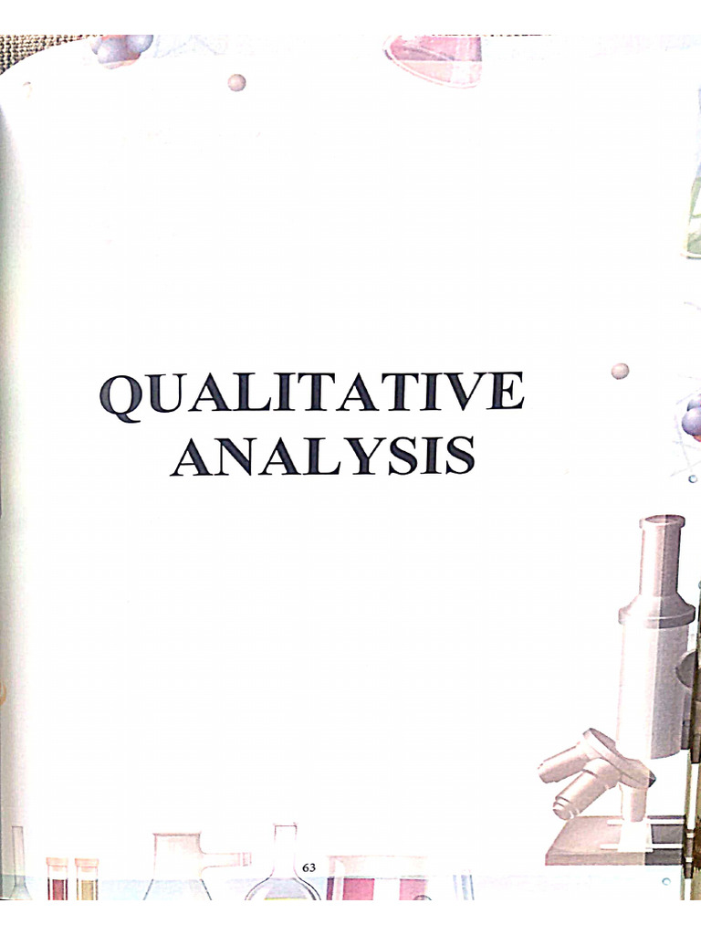 Part-3 Qualitative Analysis (Salt Analysis) | PDF