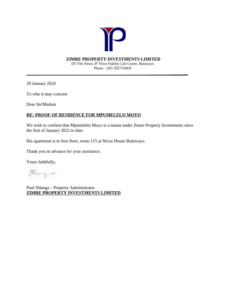 Mpura Mpura Proof of Resi | PDF