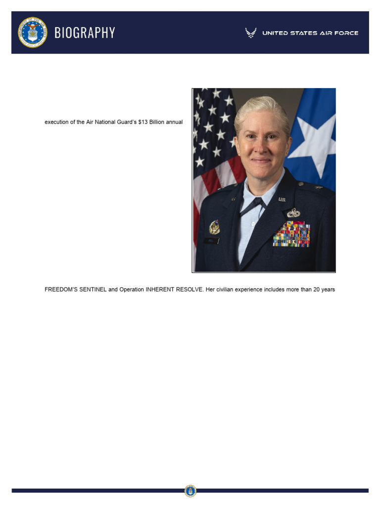 1 USAF Official Bio - Buls (03-25) | PDF | Air National Guard | United ...