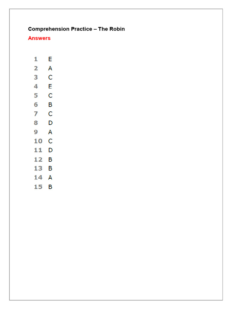 SAI 1 English Year 4 Lesson 14 Answers For Marking | PDF