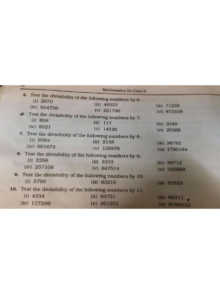 Class 6 | PDF