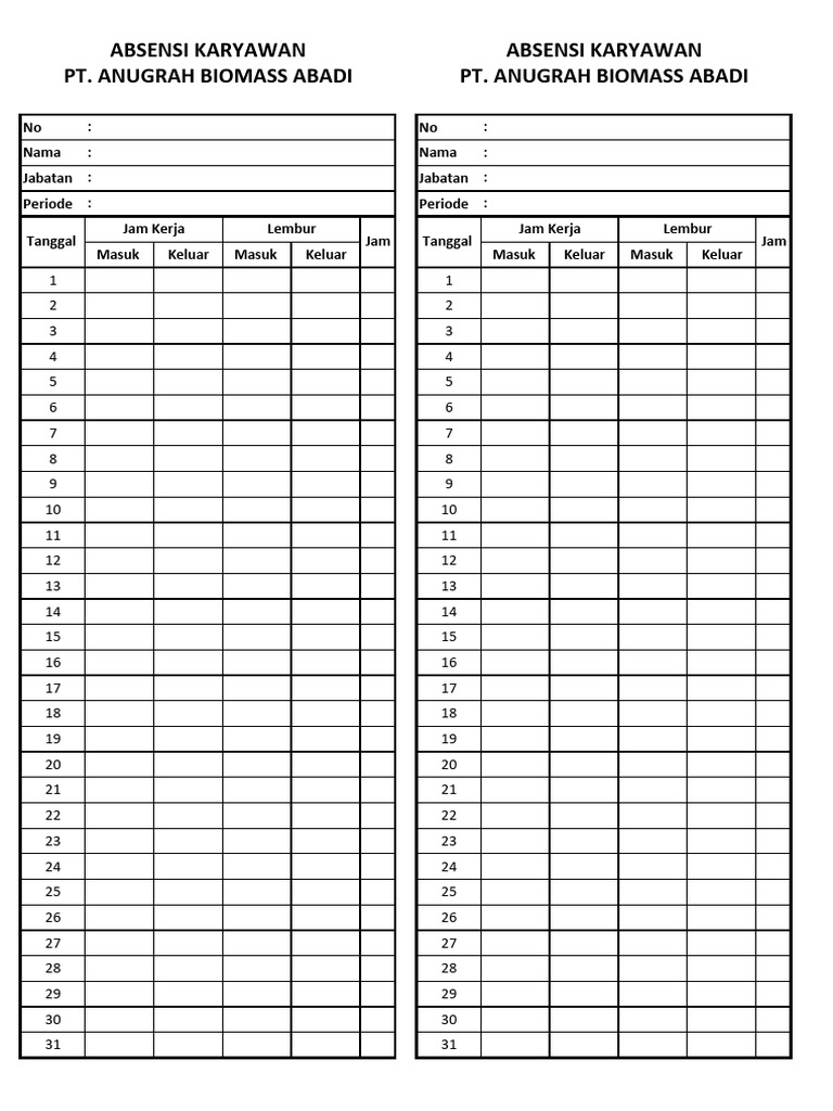 Form Absen-1 - 250527 - 095933 | PDF