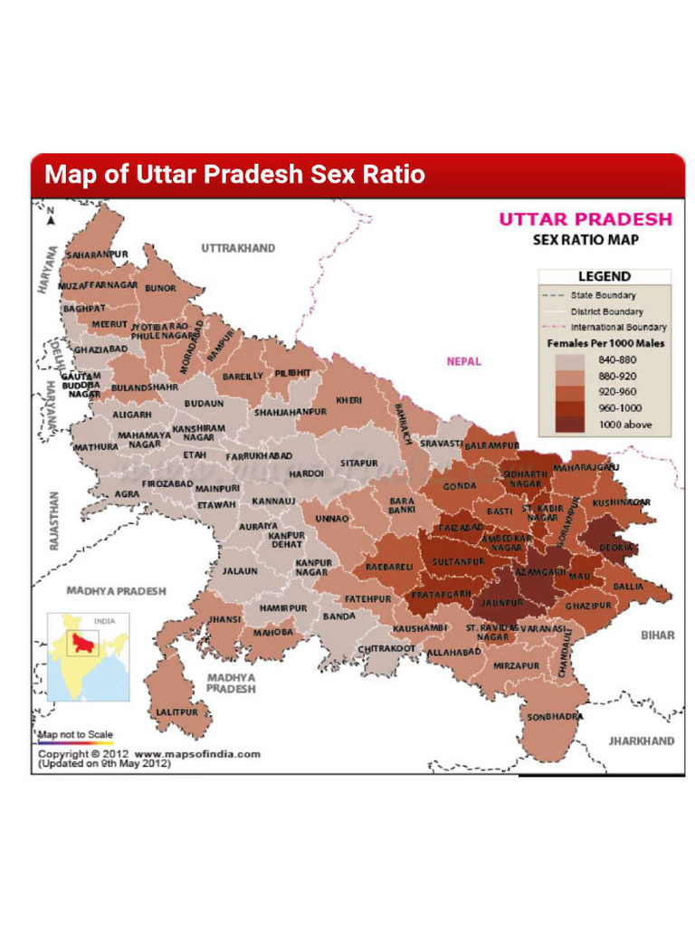 UP Sex Ratio Map | PDF