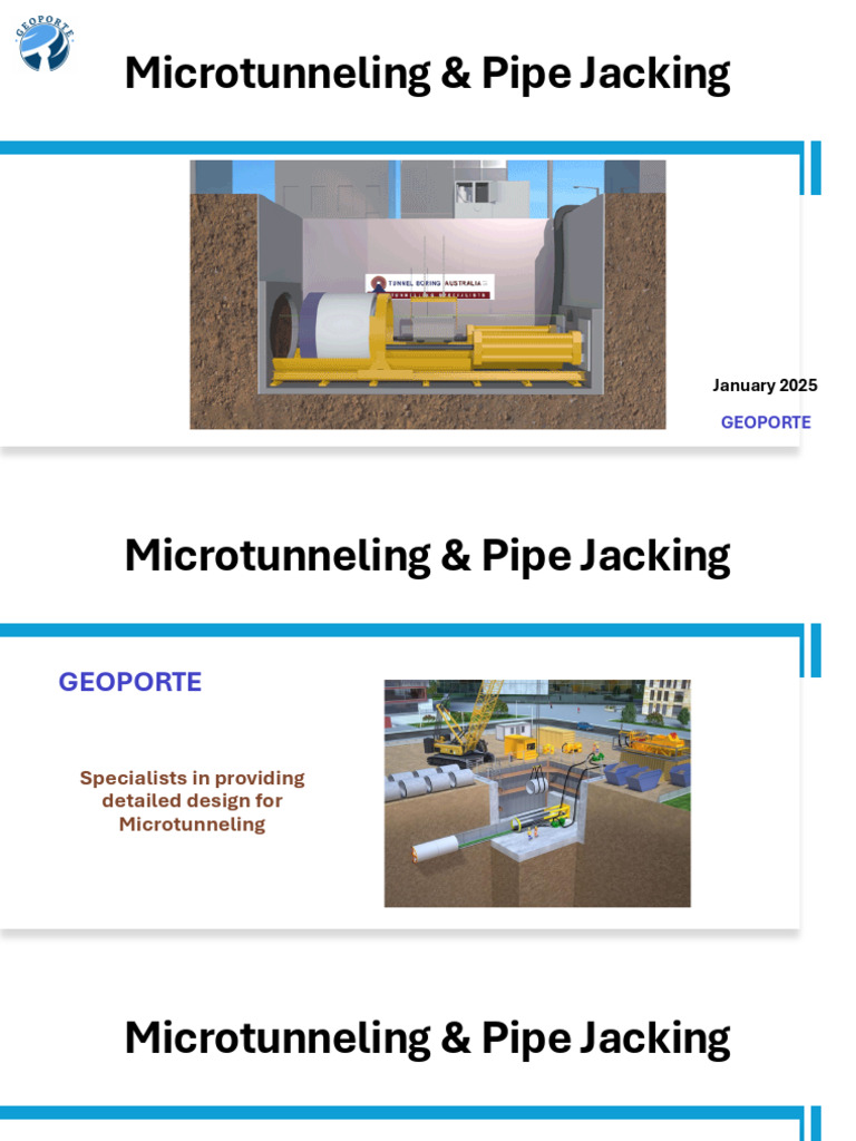 Microtunneling Design & Soil Analysis Guide | PDF | Geotechnical ...