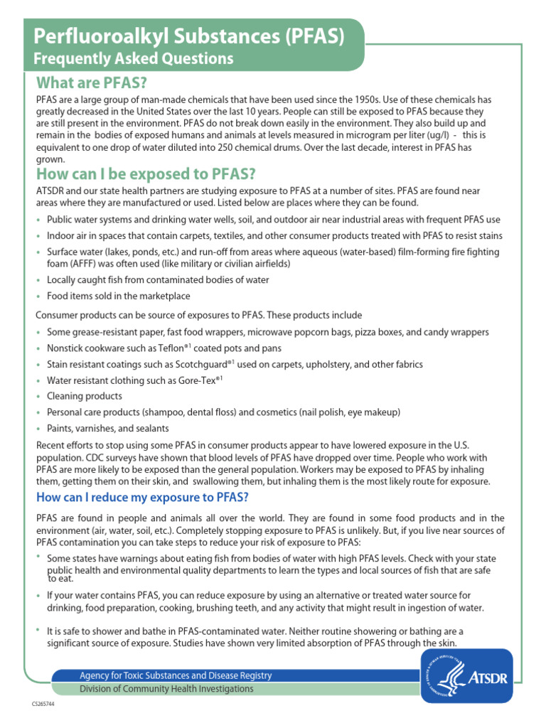 PFAS Factsheet 508 16may2016 | PDF