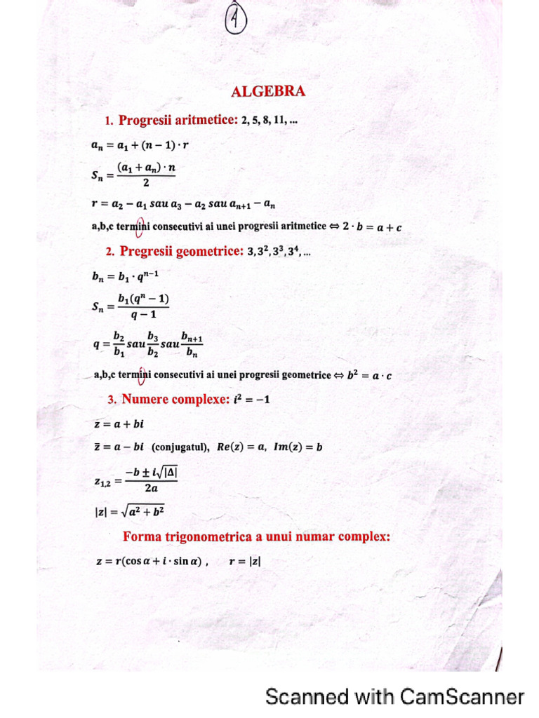 Matematica Formule | PDF
