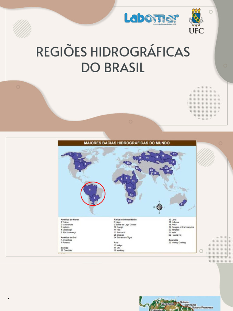 Aula - Regiões Hidrograficas PDF | PDF | Bacia hidrográfica | República Democrática do Congo