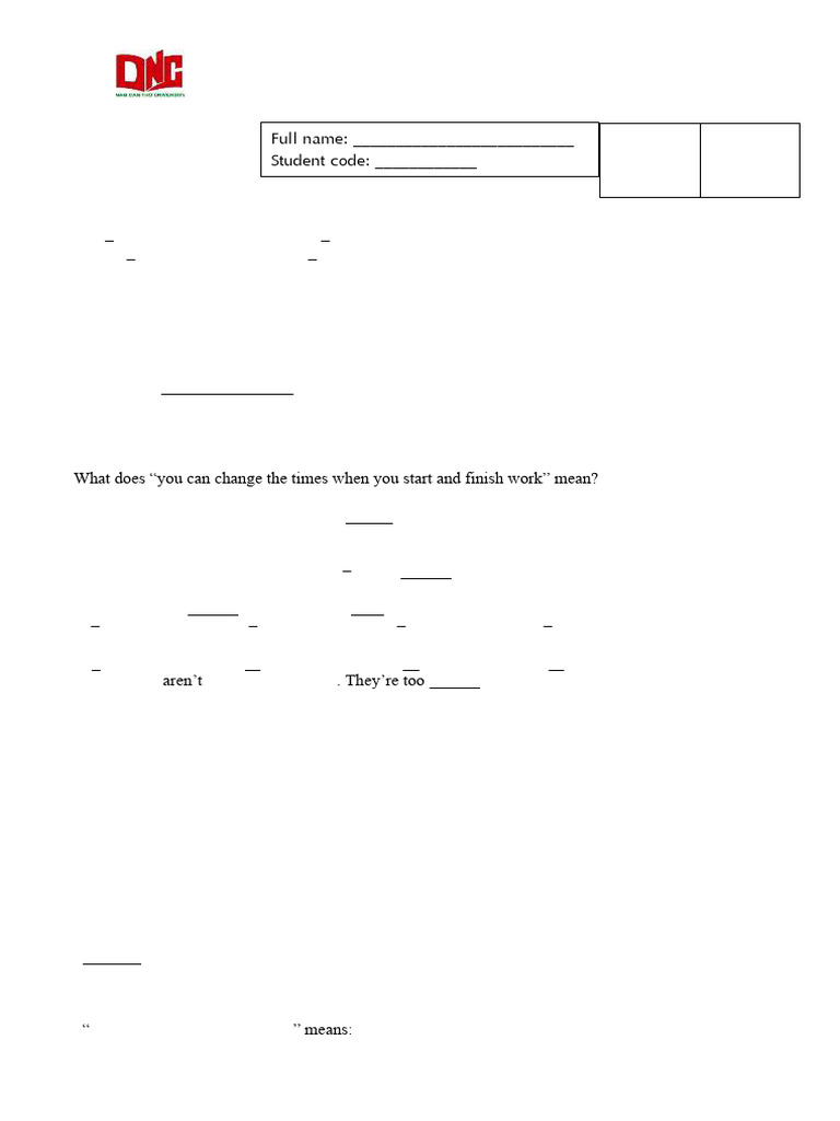 Midterm Exam: English for Business Admin | PDF | Multiple Choice