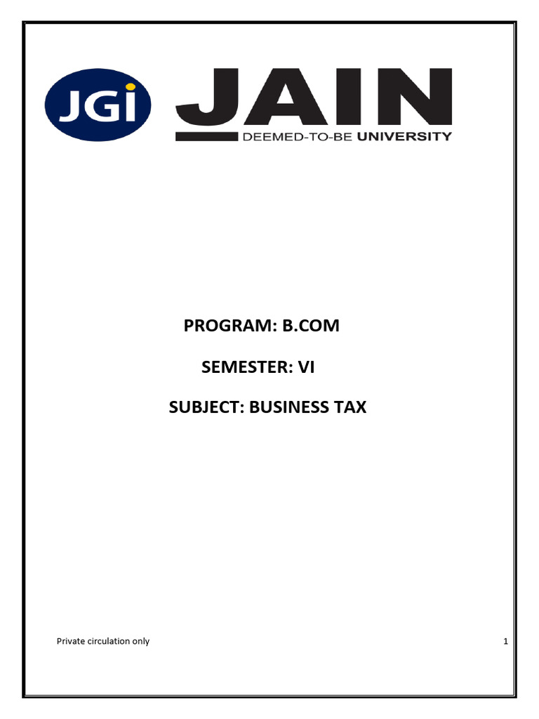 Business Tax | PDF | Taxes | Value Added Tax