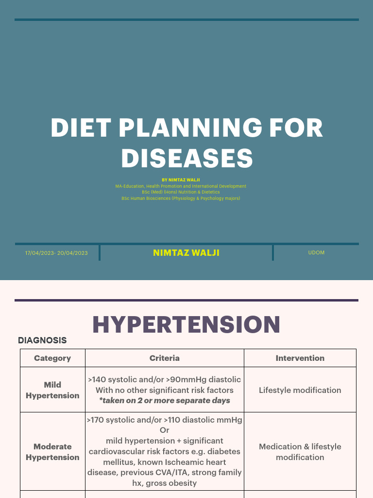 UDOM Lecture 3 - 3rd Years, April 2023 | PDF | Fat | Hypertension