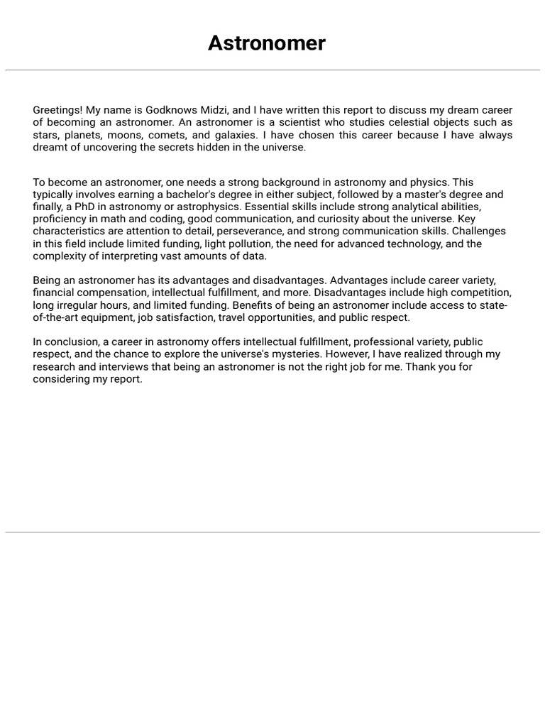Astronomer | PDF