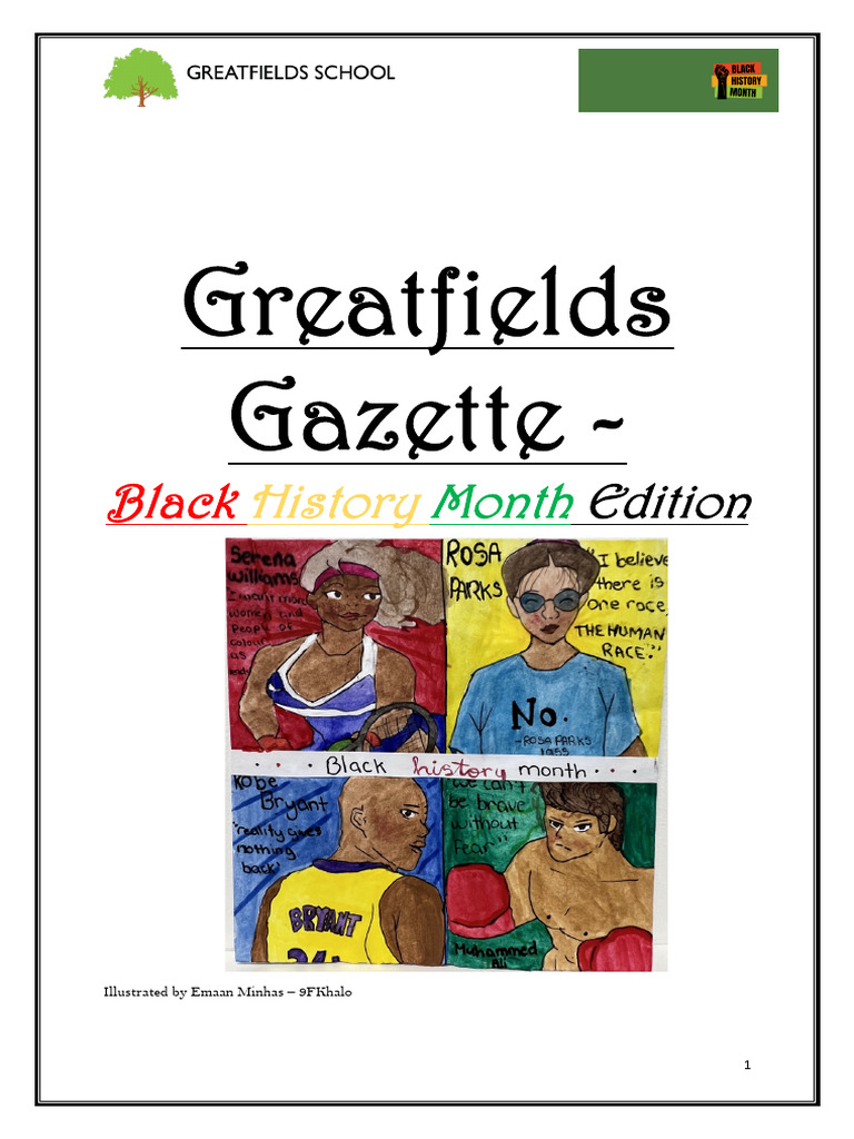 Greatfields Gazzette BHM Oct Edition 2022 | PDF | Elizabeth Ii