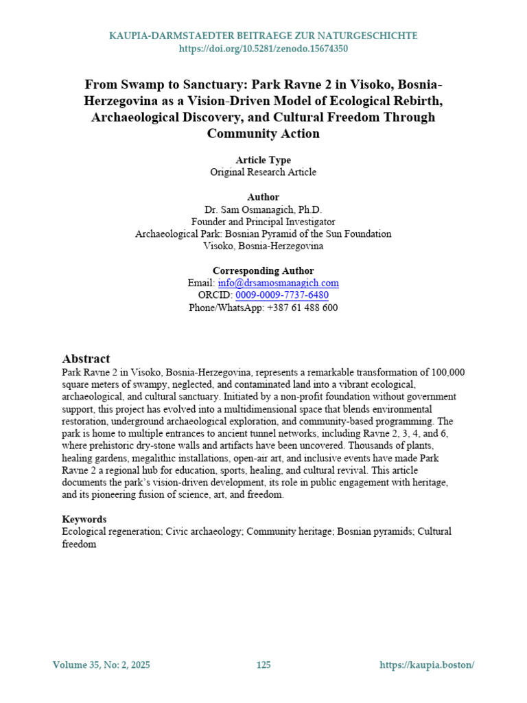 From Swamp To Sanctuary: Park Ravne 2 in Visoko, Bosnia-Herzegovina As ...