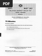 CEFR Aligned MUET Format 2025 | PDF