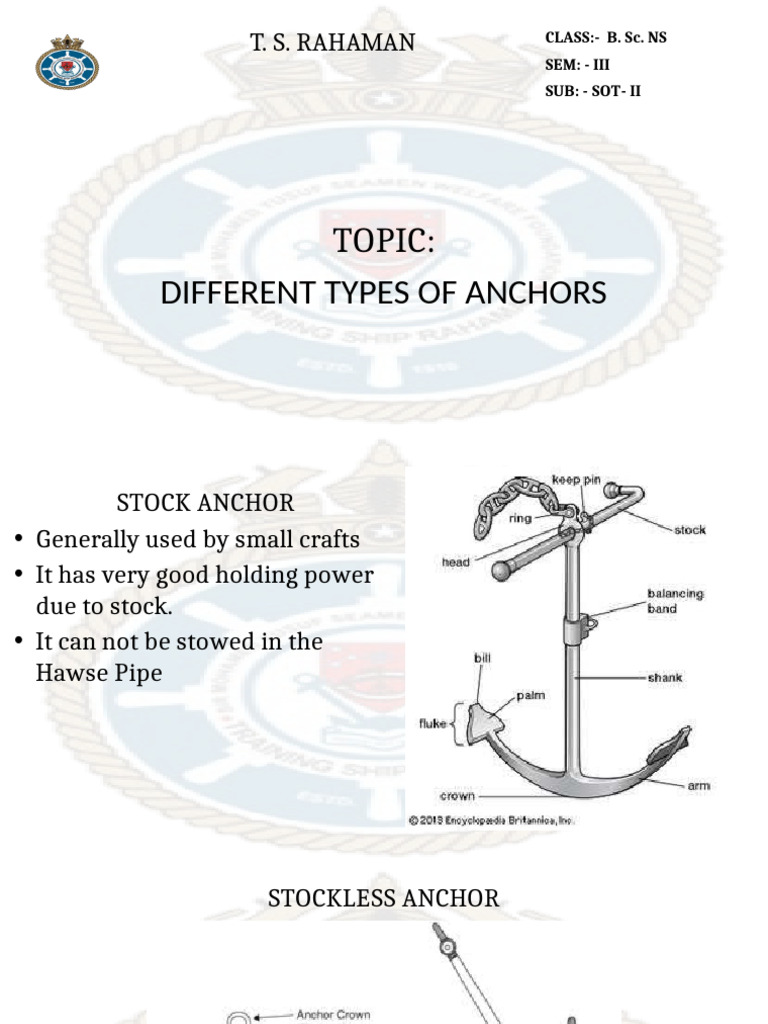 Types of Ship Anchors Explained | PDF | Anchor | Shipping