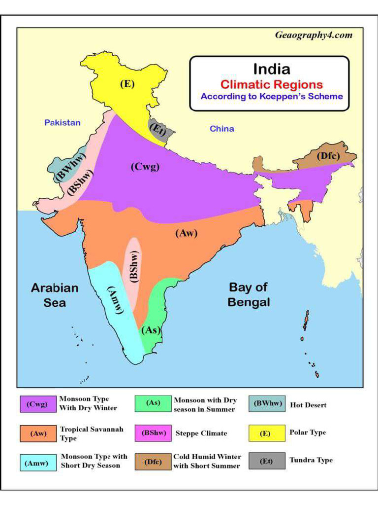 Climate Zones in India | PDF