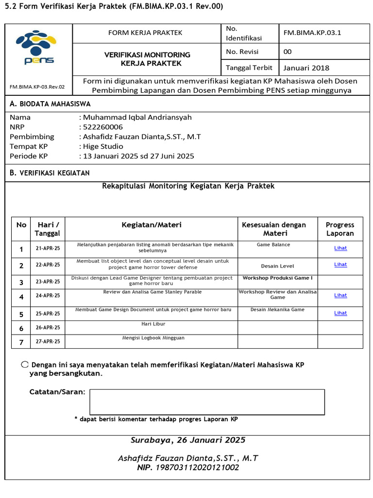 5222600006_Muhammad Iqbal Andriansyah_Rekap Minggu_15 | PDF