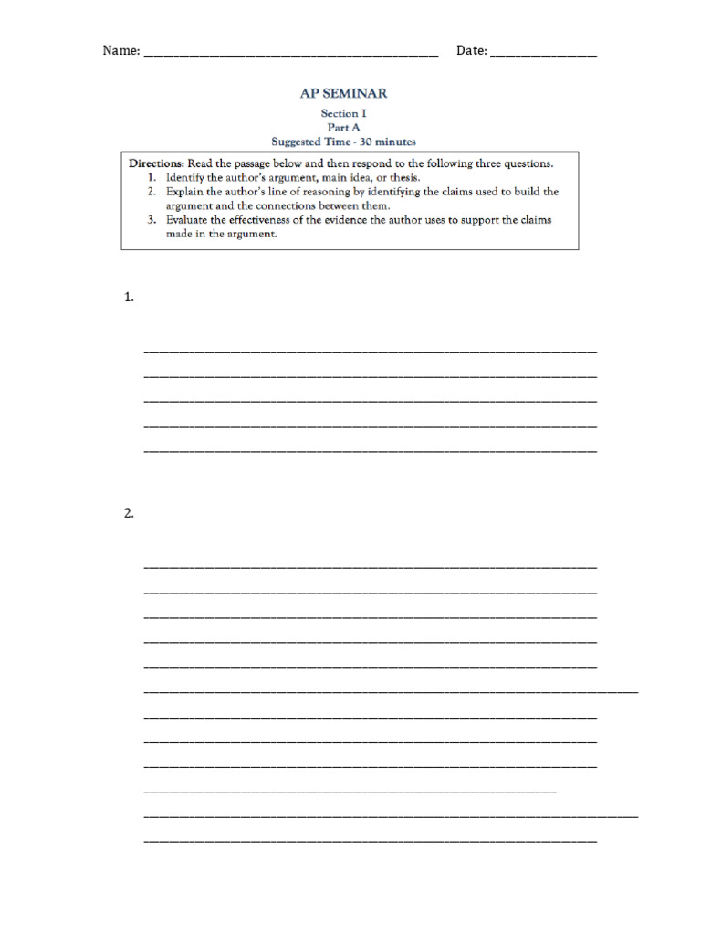 Activity-EOC A Response Sheet Blank | PDF