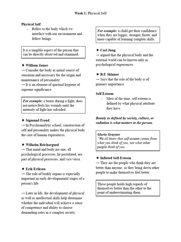 Understanding the Self Midterm Notes | PDF | Self Esteem | Self