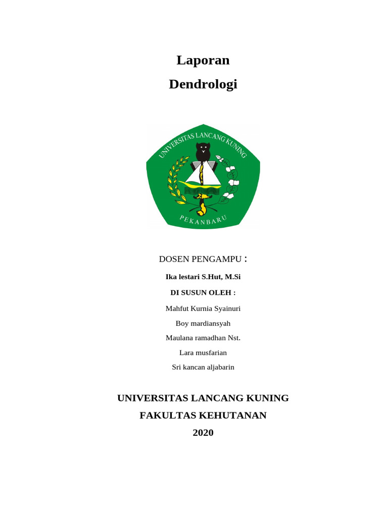 Laporan Dendrologi 1 | PDF