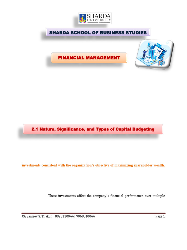 Capital Budgeting Decisions Explained | PDF | Net Present Value ...