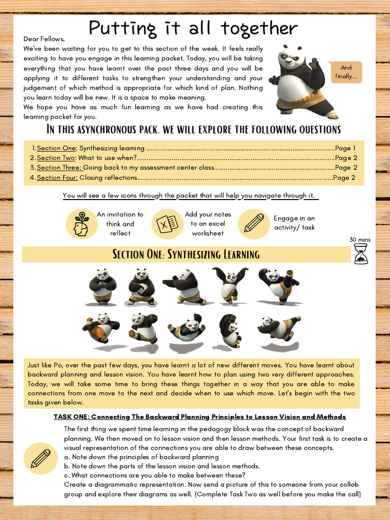 Ped Asynchronous Packet 4 | PDF | Learning | Lesson Plan