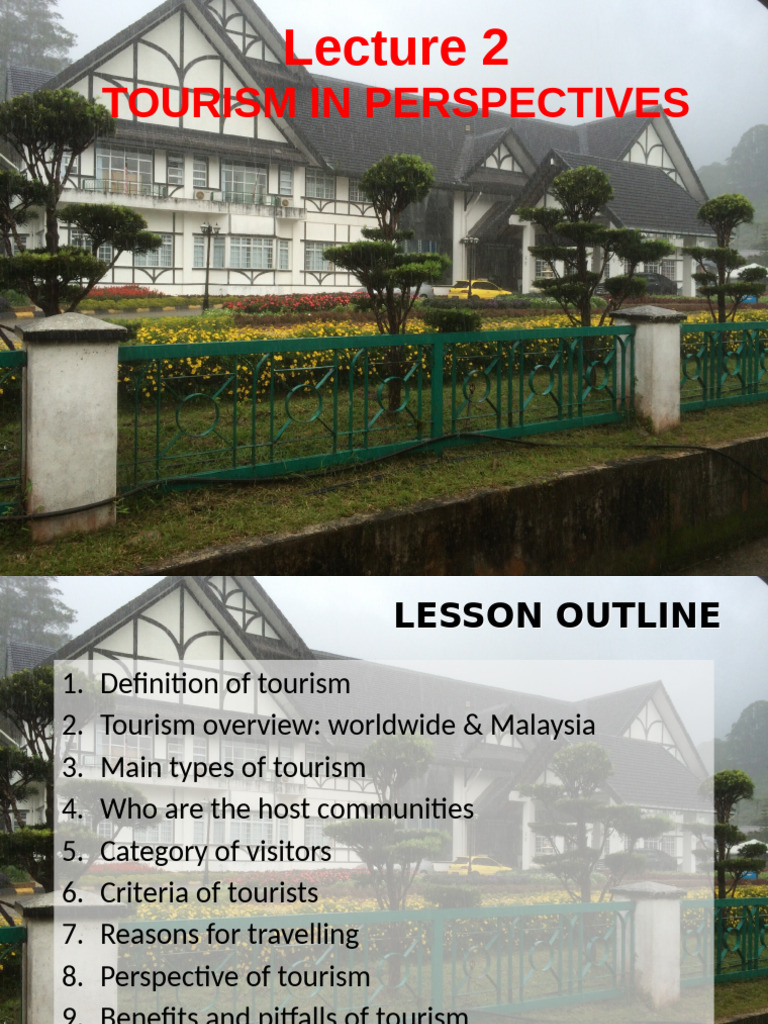 Lecture 2 - Introduction To Tourism | PDF | Tourism | Malaysia
