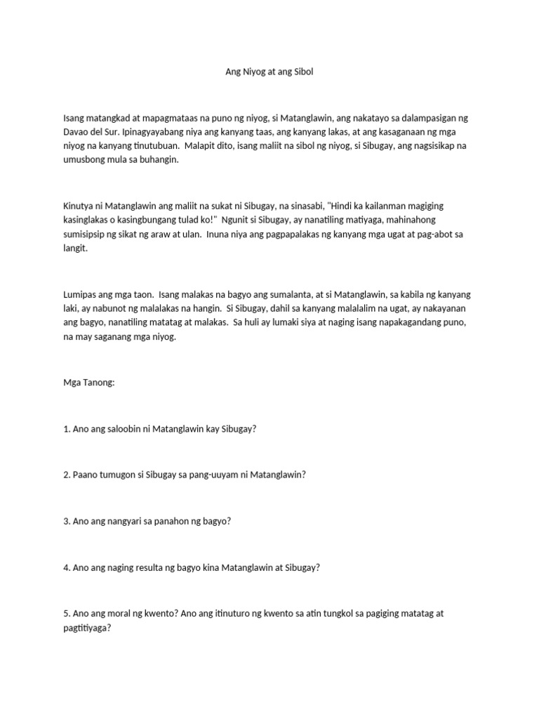 Ang Niyog at an-WPS Office | PDF