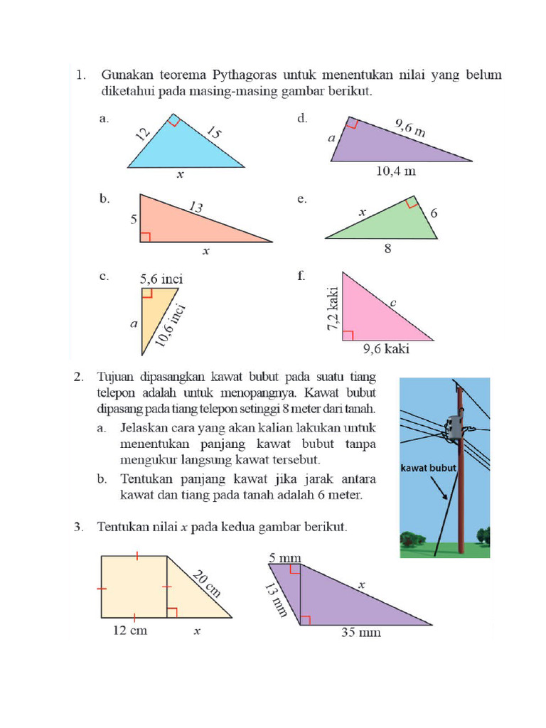 Latihan Soal Pythagoras | PDF