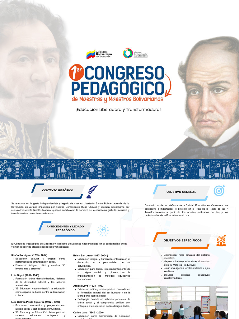 Congreso Pedagógico de Maestros y Maestras Bolivarianos Resumen | PDF | Inclusión (Educación ...