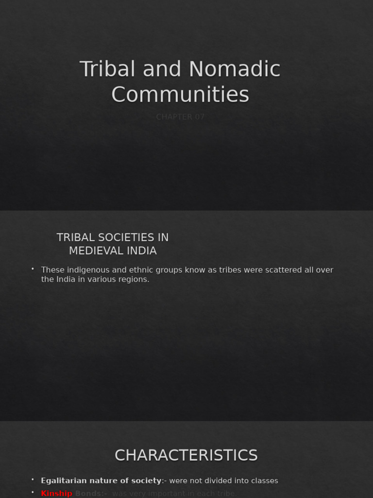 Tribal and Nomadic Communities | PDF