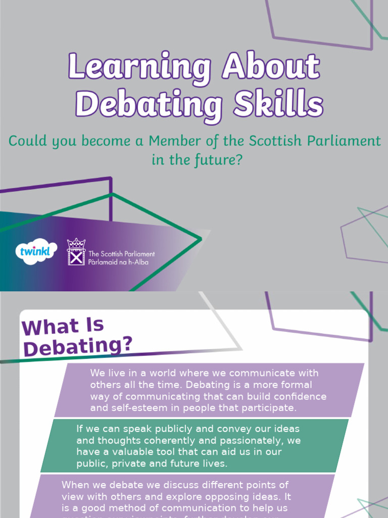 Cfe Ss 454 Learning About Debating Skills Powerpoint Ver 10 | PDF