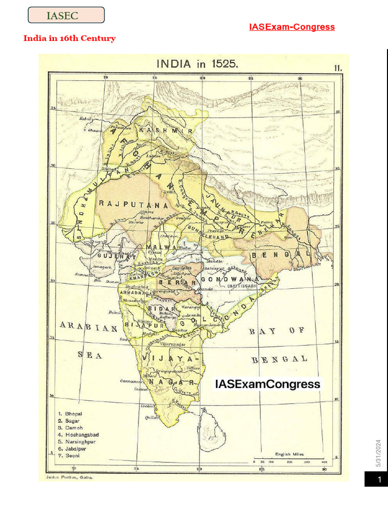 Iasec - India in 16th Century | PDF