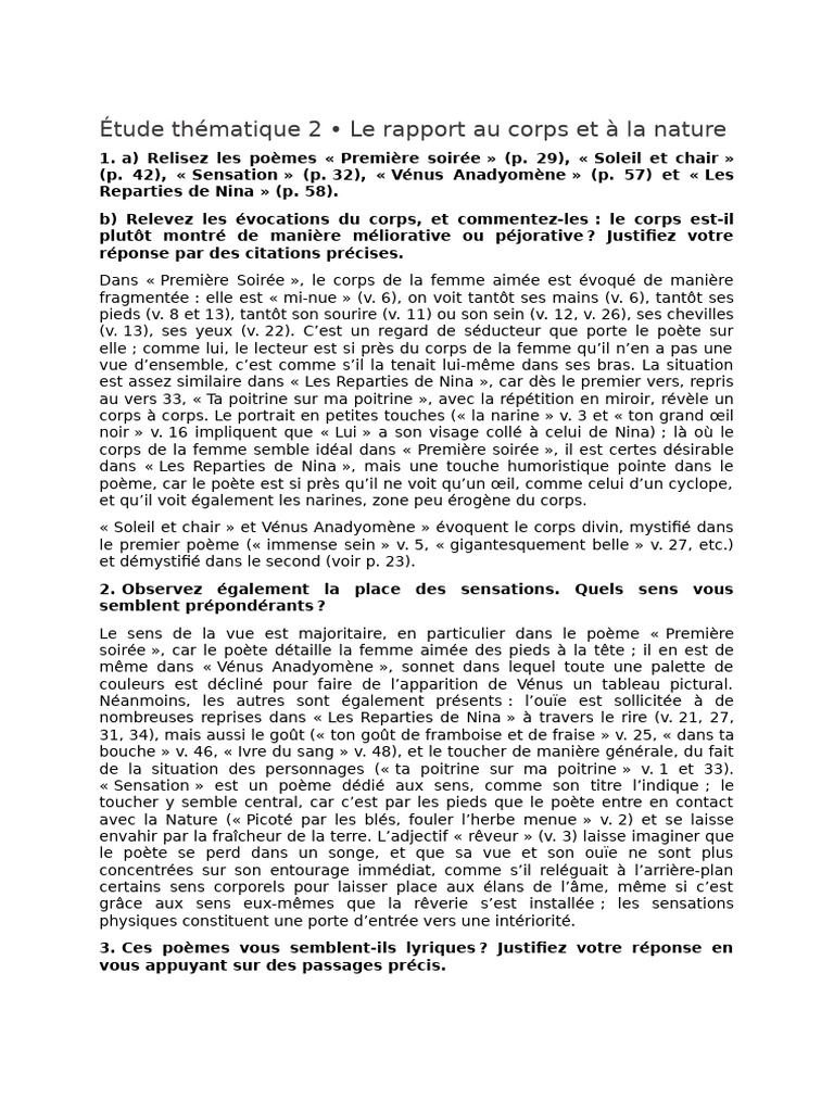 Rimbaud : Poésie et Nature | PDF | Arthur Rimbaud | Esprit