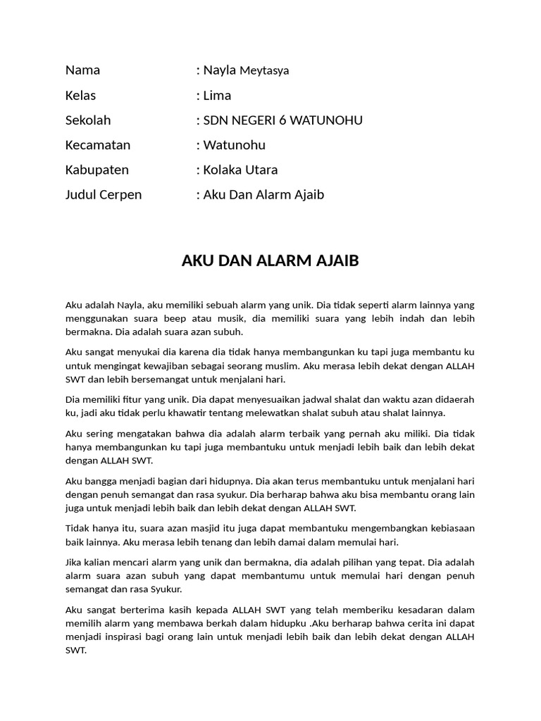 NAYLA MEYTASYA_MENULIS CERITA | PDF