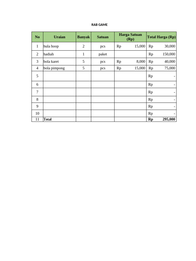 Rab Game & Hadiah PDKT 2023 | PDF