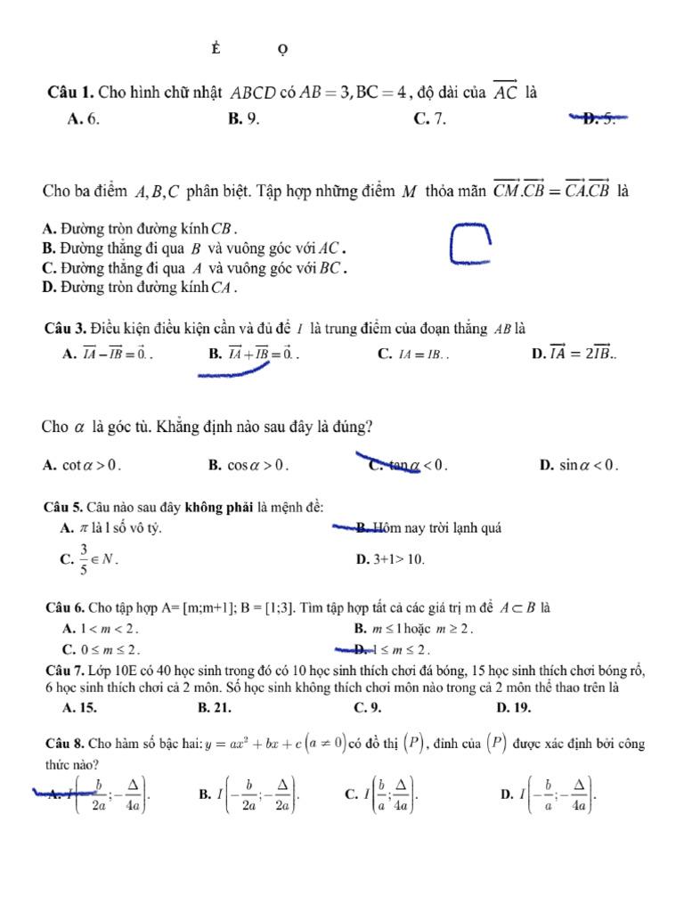 Kim Tra HC K I | PDF