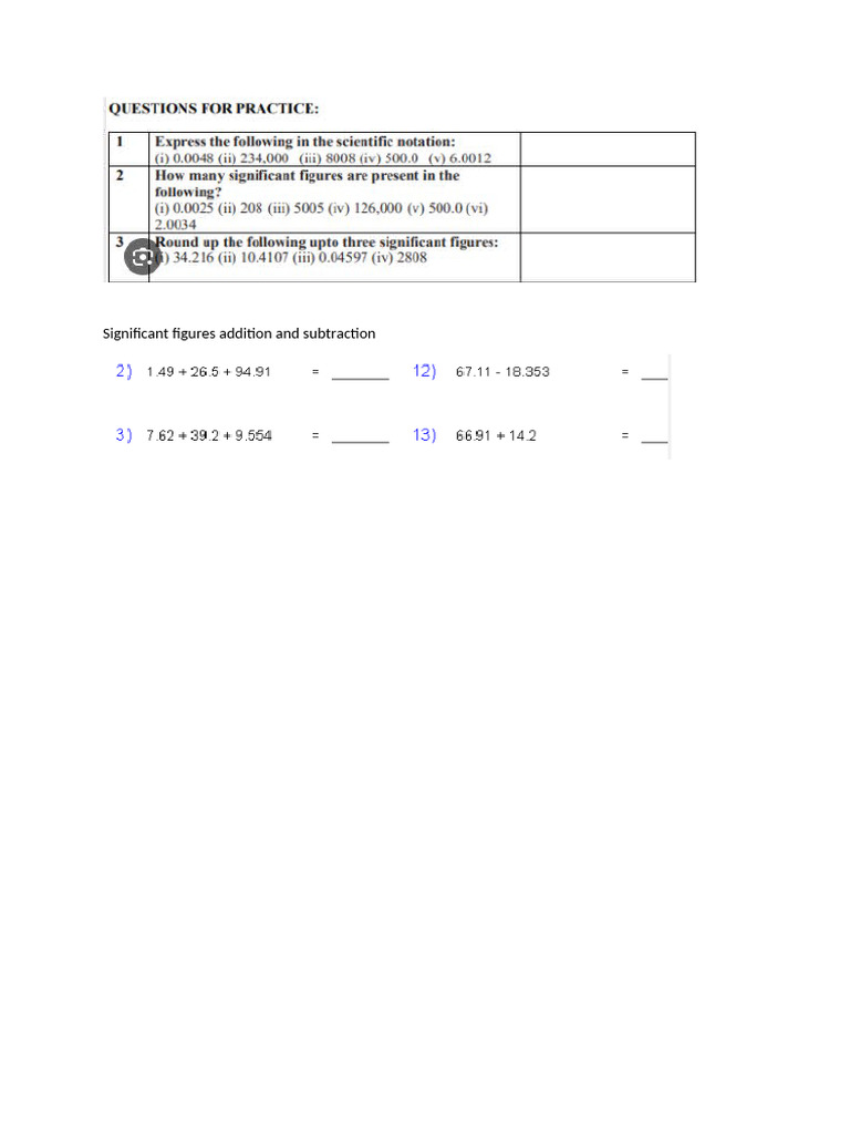 Significant Figures Notation Roundsoff | PDF