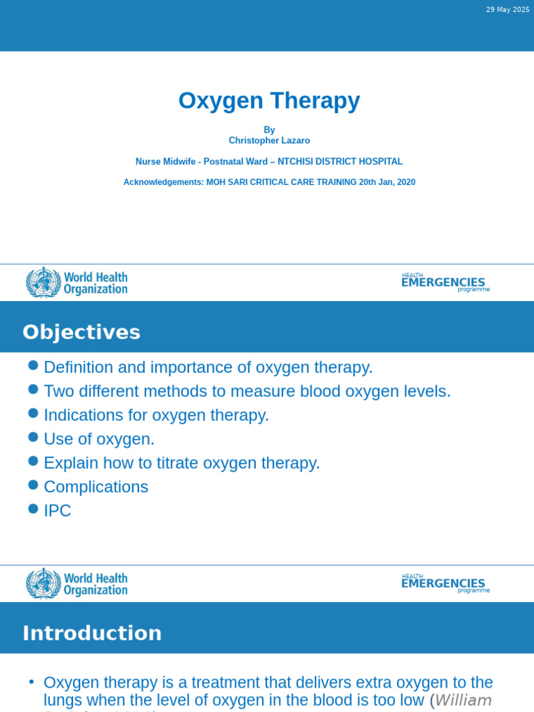 Oxygen Therapy Presentation - NtchisiDHO - by ChristopherLazaro29052025 ...