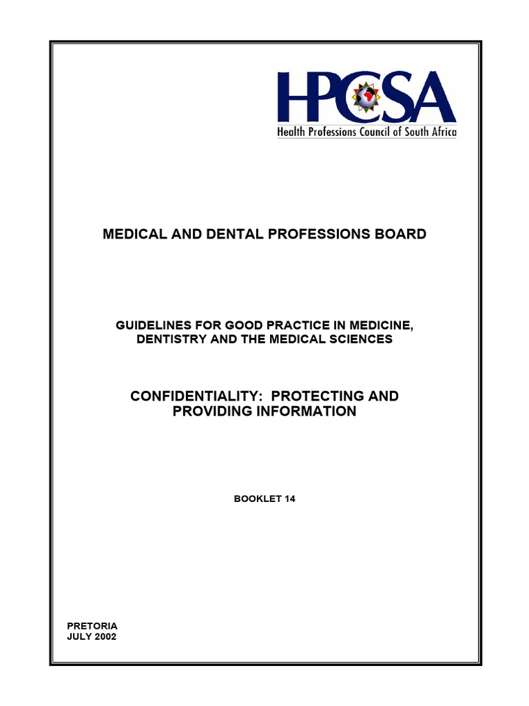 Confidentiality Protecting and Providing Information | PDF | Informed ...