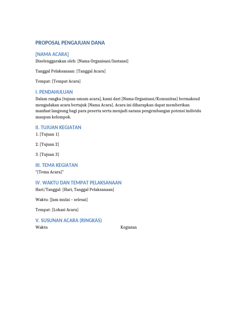 Proposal Pengajuan Dana | PDF