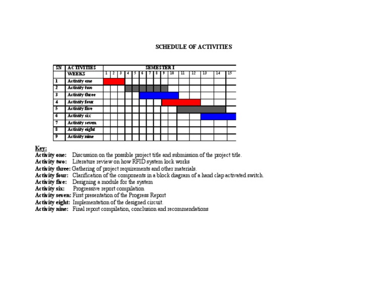 Project Activity Schedule | PDF | Computers | Technology & Engineering