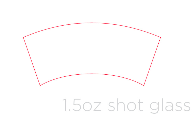 1.5oz Shot Glass Template Full Bleed | PDF
