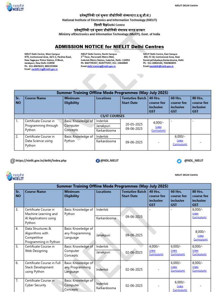 Summer Training ADVT. JUNE 2025 - Rev3 | PDF | Computer Programming ...