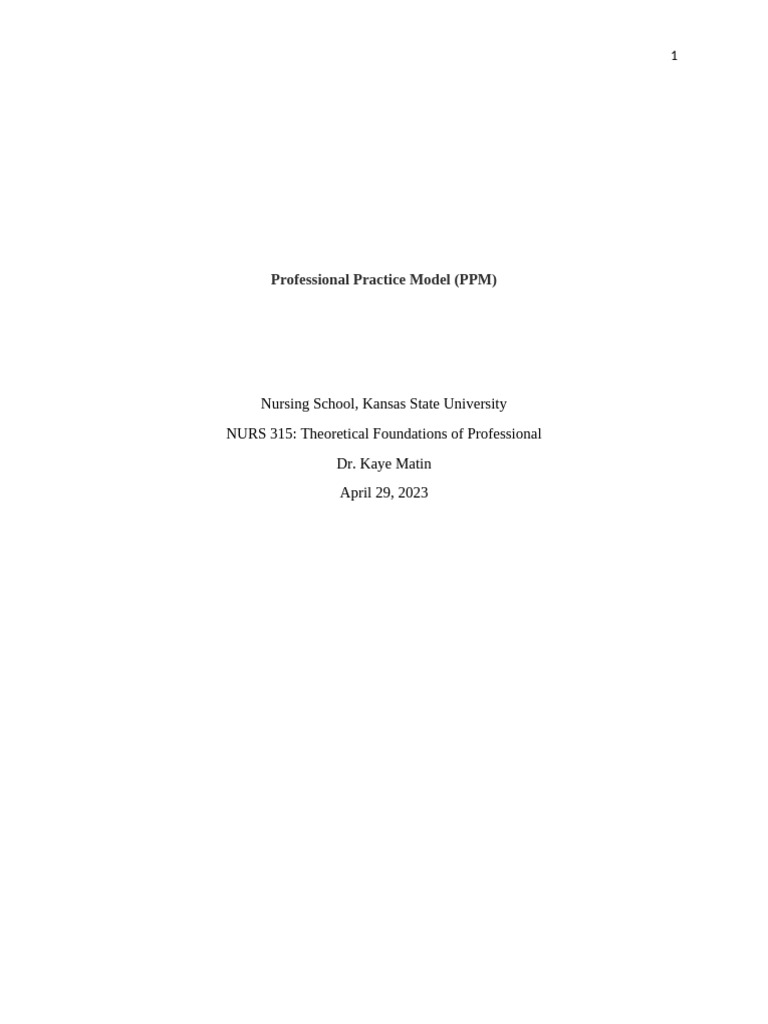 Sentara Professional Practice Model | PDF | Nursing | Health Care