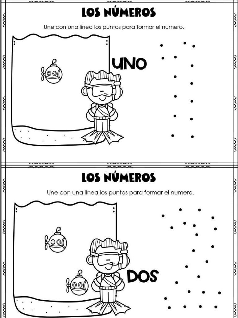 Aprendemos Los Numeros Del 1 Al 10 Dibujando Punto Por Punto | PDF